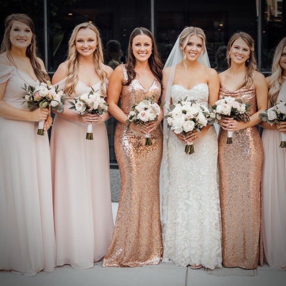 Revelry | Dresses | Revelry Rose Gold Dakota Sequin Dress | Poshmark